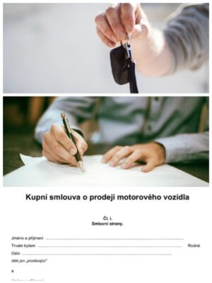 Kupní smlouva motocykl (na motorku) • Ke stažení {PDF}